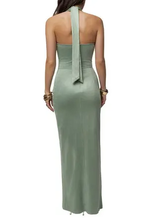 JLUXLABEL Charlotte Halter Maxi Dress
