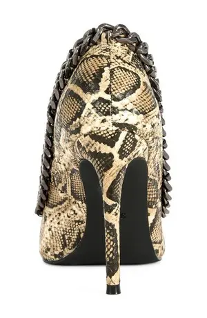 AZALEA WANG Ravelle Faux Snakeskin Pump