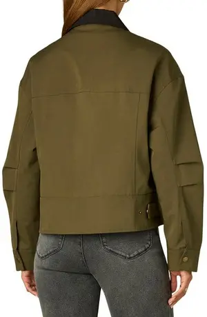 Wit & Wisdom Contrast Collar Peplum Jacket