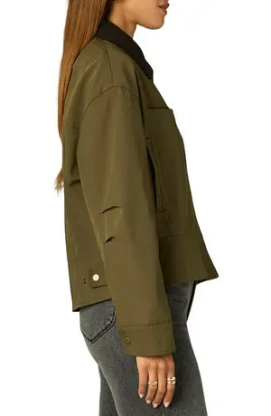 Wit & Wisdom Contrast Collar Peplum Jacket