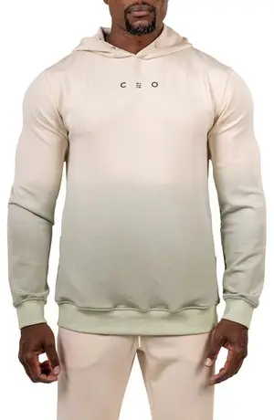 MACEOO Marthyr Ombré Hoodie - White