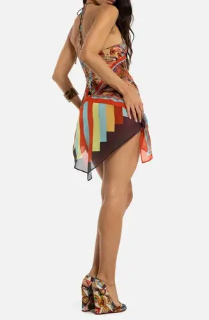 JADED LONDON Studded Scarf Mini Dress