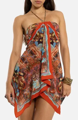 JADED LONDON Studded Scarf Mini Dress