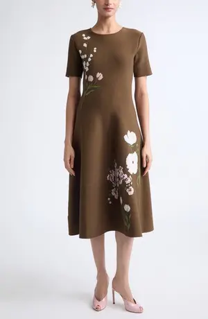 Oscar De La Renta Fit & Flare Day Dresses