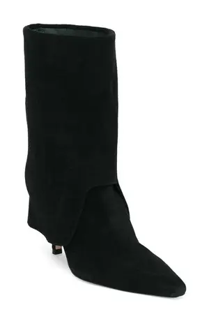 Cinq À Sept Anita Foldover Pointed Toe Suede Bootie