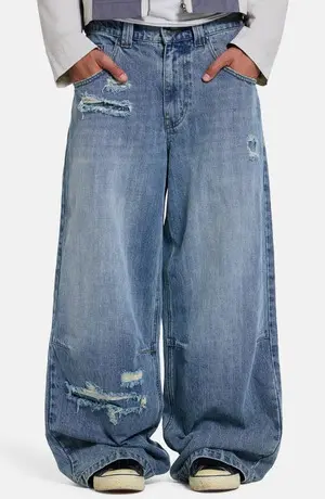 JADED LONDON Usa Flag Appliqué Low Rise Colossus Jeans