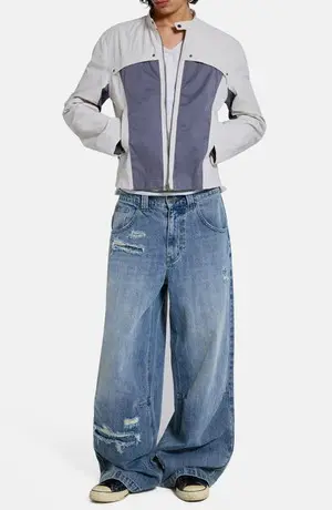 JADED LONDON Usa Flag Appliqué Low Rise Colossus Jeans