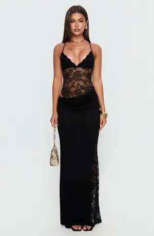 Princess Polly Chantella Lace Cutout Maxi Dress