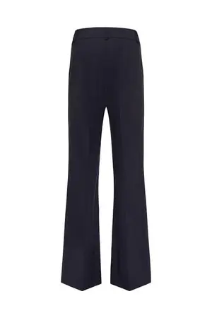 MAISON COMMON Bootleg Trousers In Cool Wool - Black