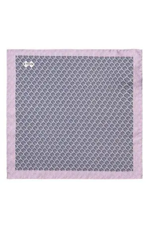 Eton Geometric Silk Oxford Pocket Square