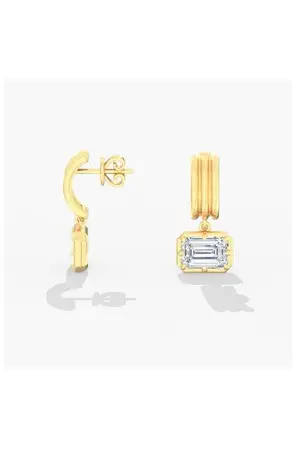 EVERLEE Emerald Aura Drop Earrings With Lab Diamonds In 14k Gold - 4.00ctw