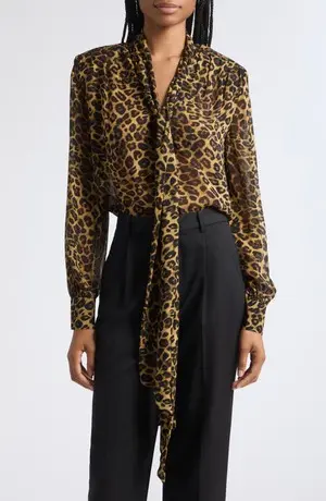TOCCIN Toccin Kaila Tie Neck Chiffon Top