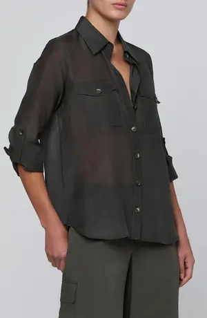 L'Agence Pearson Cotton And Silk Shirt