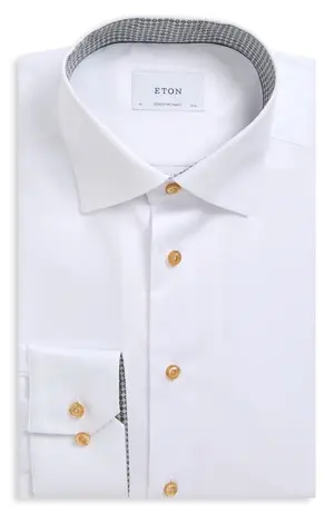 Eton Contemporary Fit Geometric Detail Shirt