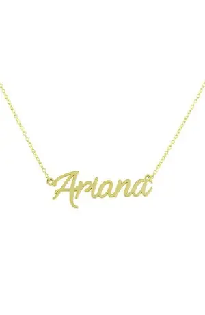 THE SIS KISS Custom Cursive Nameplate Necklace