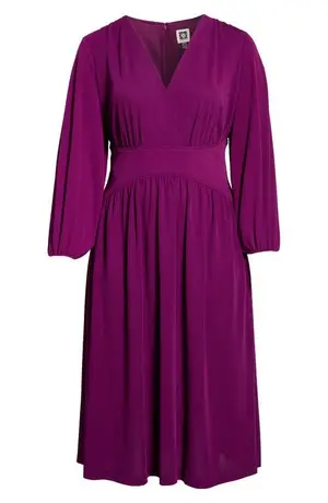 ANNE KLEIN Blouson Sleeve Midi Dress