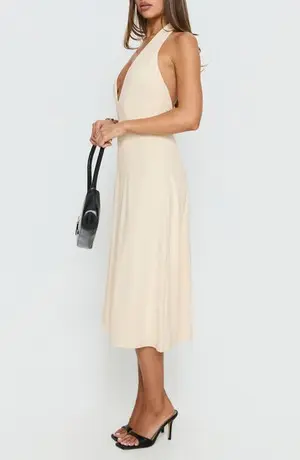 Princess Polly Morganne Plunge Halter Midi Dress