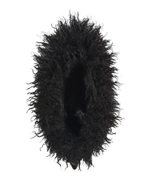 True Religion Faux Fur Trimmed Knee High Boots - Black