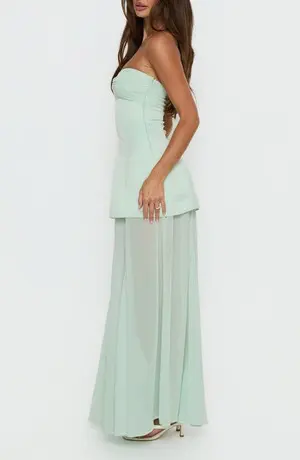 Princess Polly Strapless Chiffon Gown
