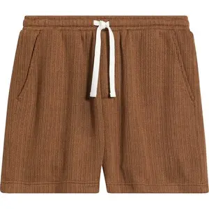 RIZORT Hunter Knit Drawstring Shorts Brown