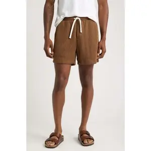 RIZORT Hunter Knit Drawstring Shorts - Brown