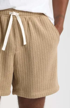 RIZORT Hunter Knit Drawstring Shorts - Sand