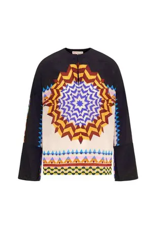 MAISON COMMON Printed Silk Tunic