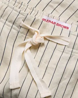 Orlebar Brown Relaxed Fit Pinstriped Linen Shorts