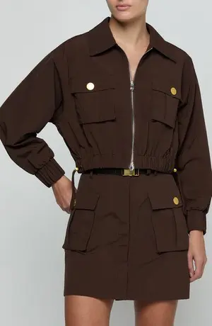 L'Agence Kade Cargo Pocket Windbreaker - Dark Java