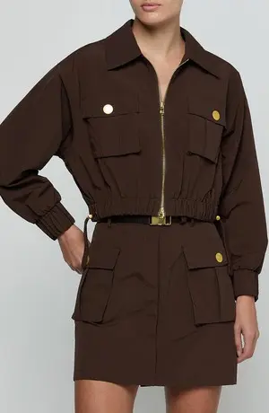 L'Agence Kade Cargo Pocket Windbreaker - Dark Java