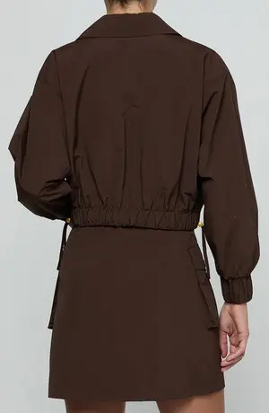 L'Agence Kade Cargo Pocket Cropped Windbreaker