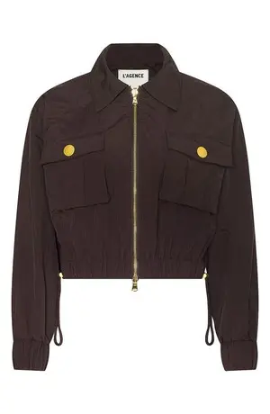 L'Agence Kade Cargo Pocket Cropped Windbreaker