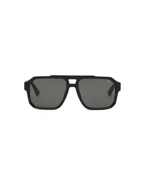 Philipp Plein Sunglasses With Double Bridge - Black/black
