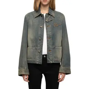 Zadig&Voltaire Lessa Logo Denim Jacket - Medium Blue