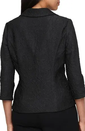 Alex Evenings Textured Jacquard Jacket