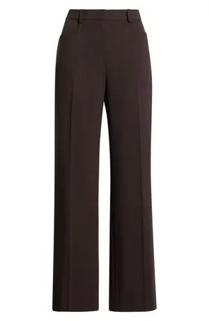 TAHARI ASL Birdseye Straight Leg Career Pants
