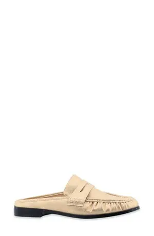 SHU SHOP Tuscany Flat Mule - Gold
