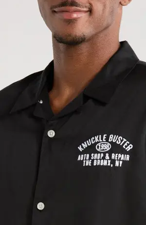 PACSUN Buster Short Sleeve Button-up Camp Shirt