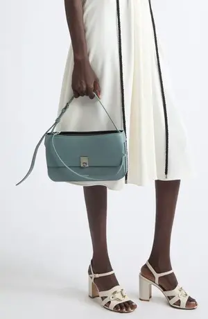 FERRAGAMO Extrasmall Cara Shoulder Bag - Seaglass