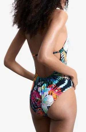 Desigual Floral Halter One-piece Swimsuit
