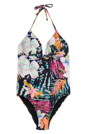 Desigual Floral Halter One-piece Swimsuit