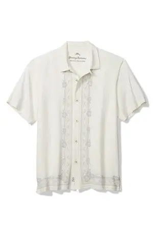 Tommy Bahama Isle Do Embroidered Silk Camp Shirt