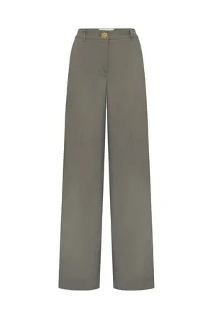 MAISON COMMON Cotton Stretch Wide Leg Trousers