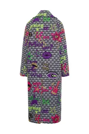 MAISON COMMON Long Tweed Jacquard Coat