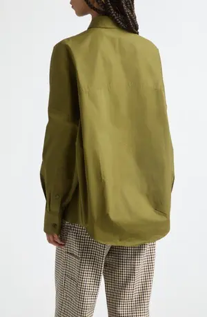 Plan C Stretch Cotton Poplin Shirt