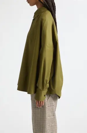 Plan C Stretch Cotton Poplin Shirt