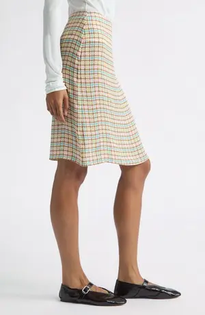 SIEDRES Colette Check Crepe Skirt