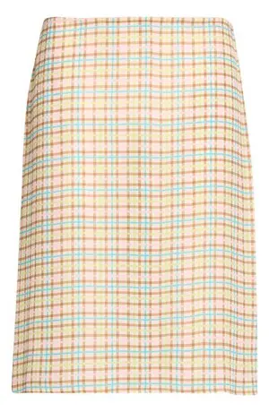 SIEDRES Colette Check Crepe Skirt