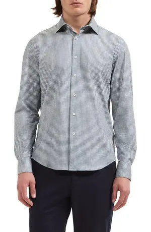 Bugatchi James Ooohcotton Long Sleeve Button Up Shirt - Avocado