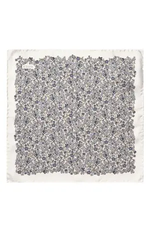Eton Floral Silk Twill Pocket Square